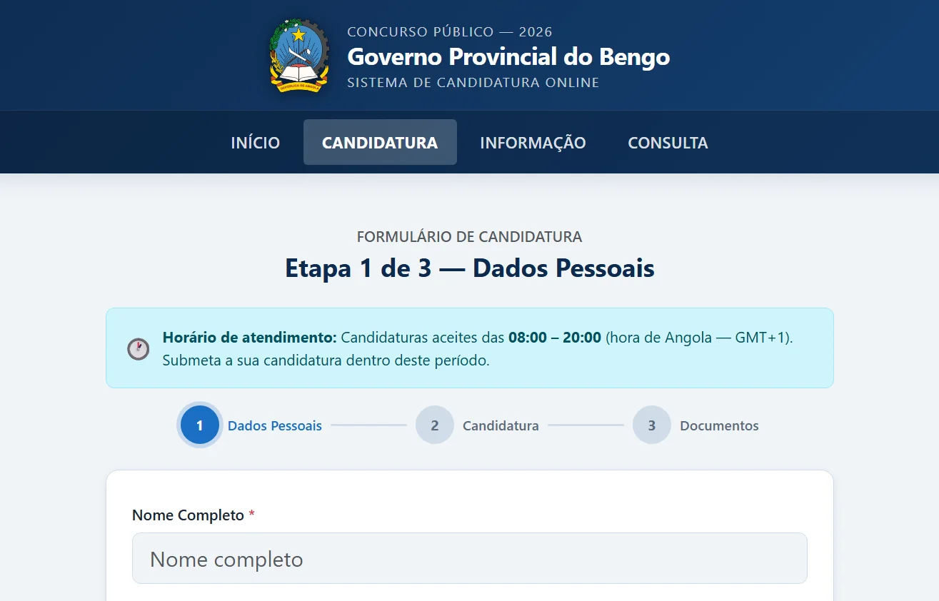 Candidaturas do Governo Provincial do Bengo: Site e horário de ...